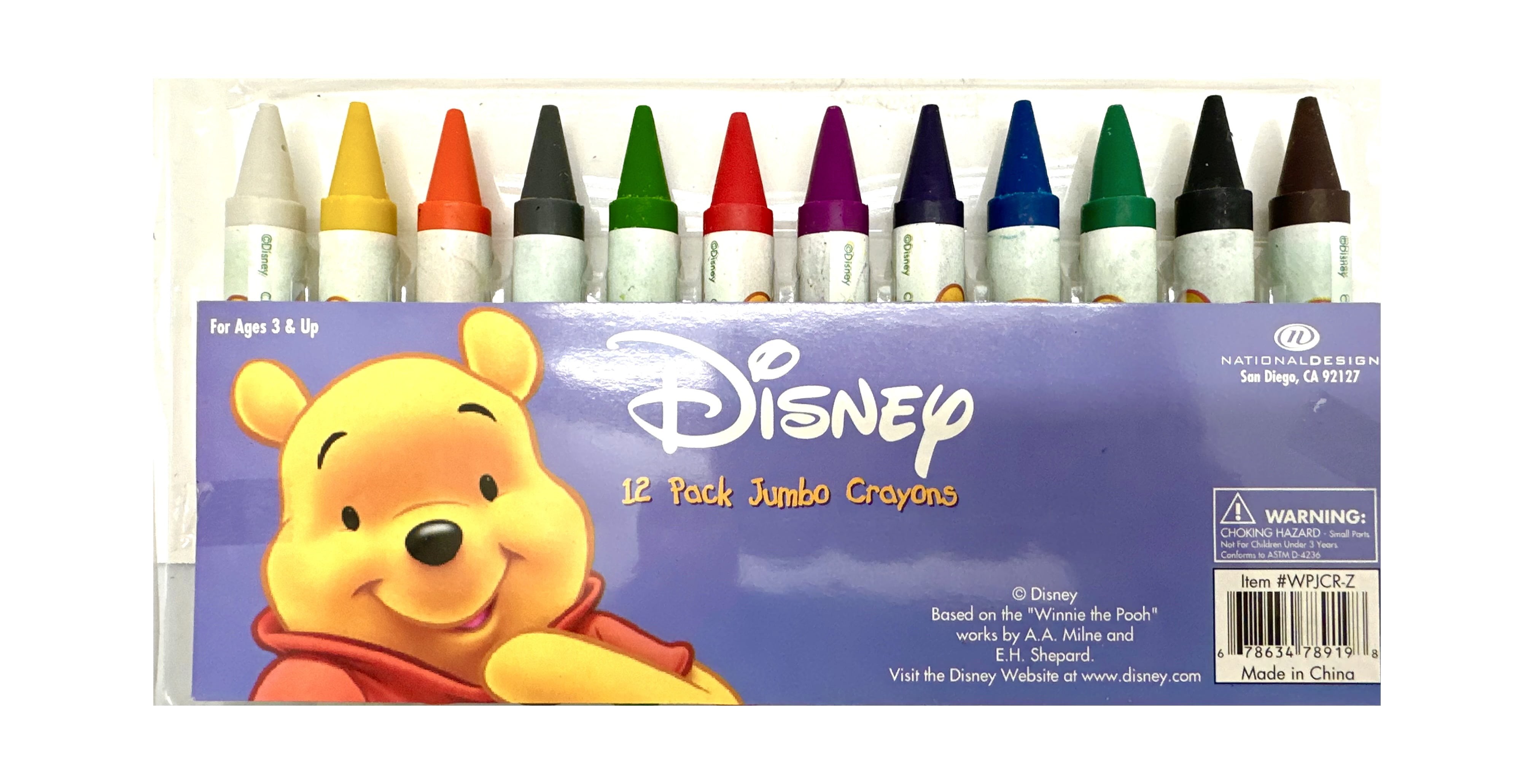 12pk Disney Winnie The Pooh Crayon- Jumbo Crayons Set - Walmart.com