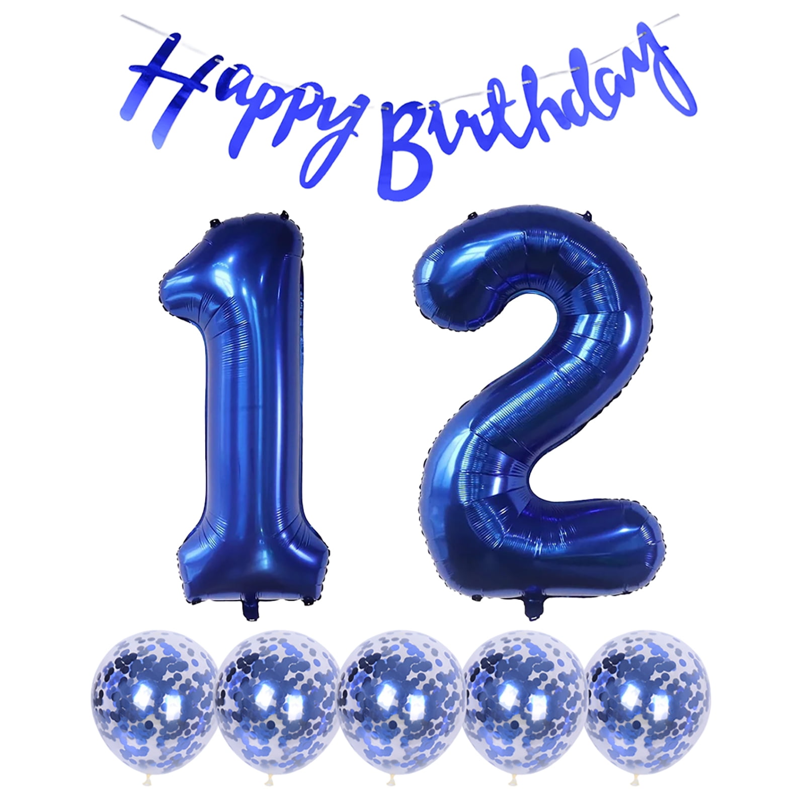 12th Birthday Decorations for Girl Navy Blue Double Digits Birthday ...