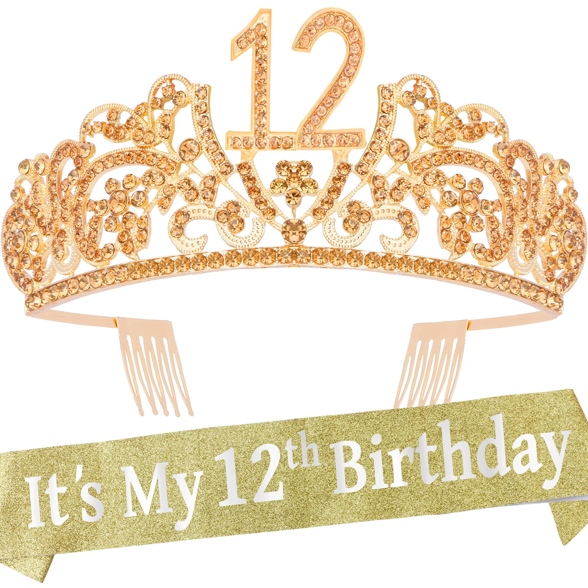 12th Birthday Gifts for Girls, 12th Birthday Tiara and Sash, 12th ...