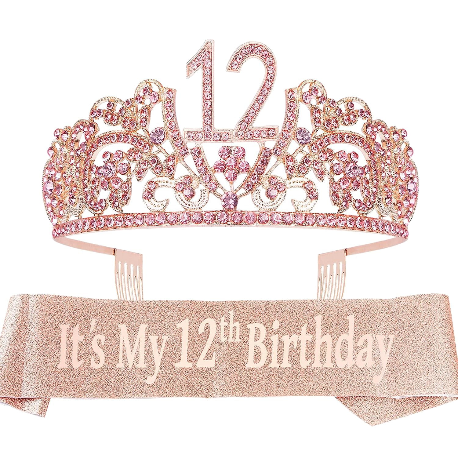12th Birthday Gifts for Girls, 12th Birthday Tiara and Sash, 12th ...