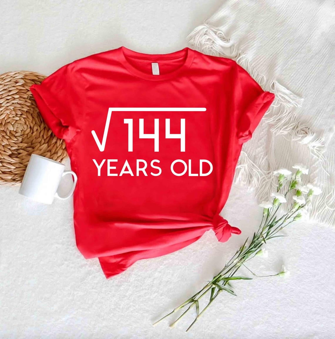 12th Birthday Math T-Shirt: Square Root 144 STEM Joke TSHIRT All Size S ...