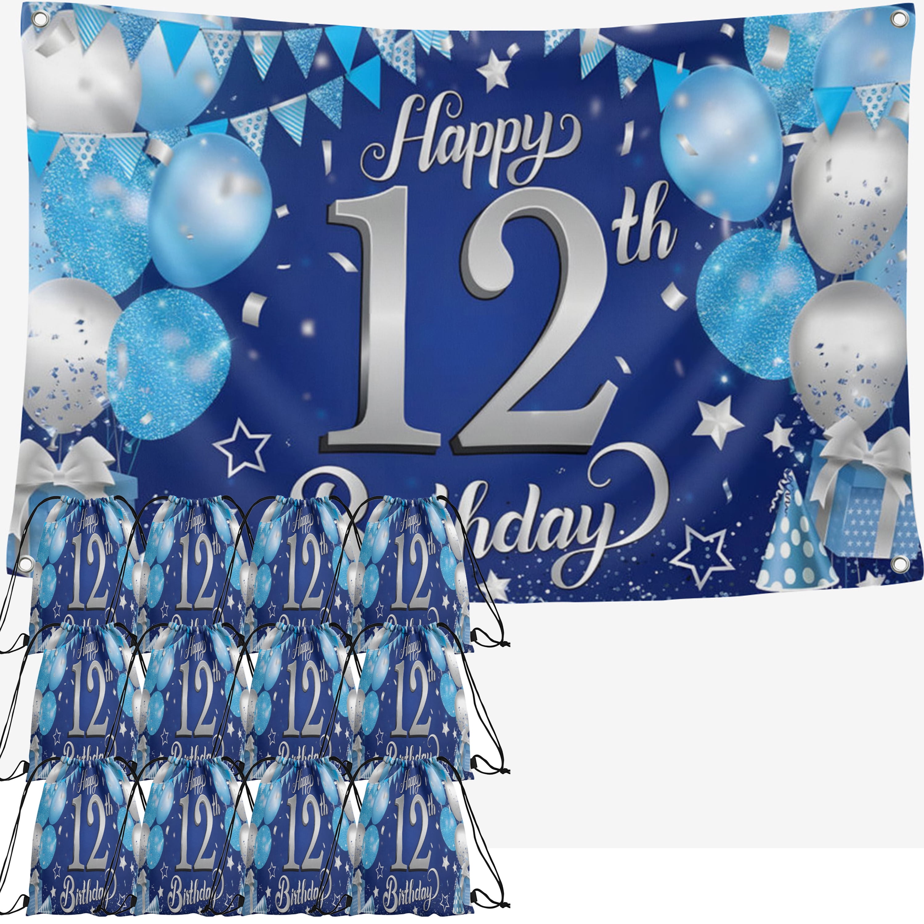 12th Birthday Party Supplies,10 Pieces 12th them Candy Drawstring Bag ...