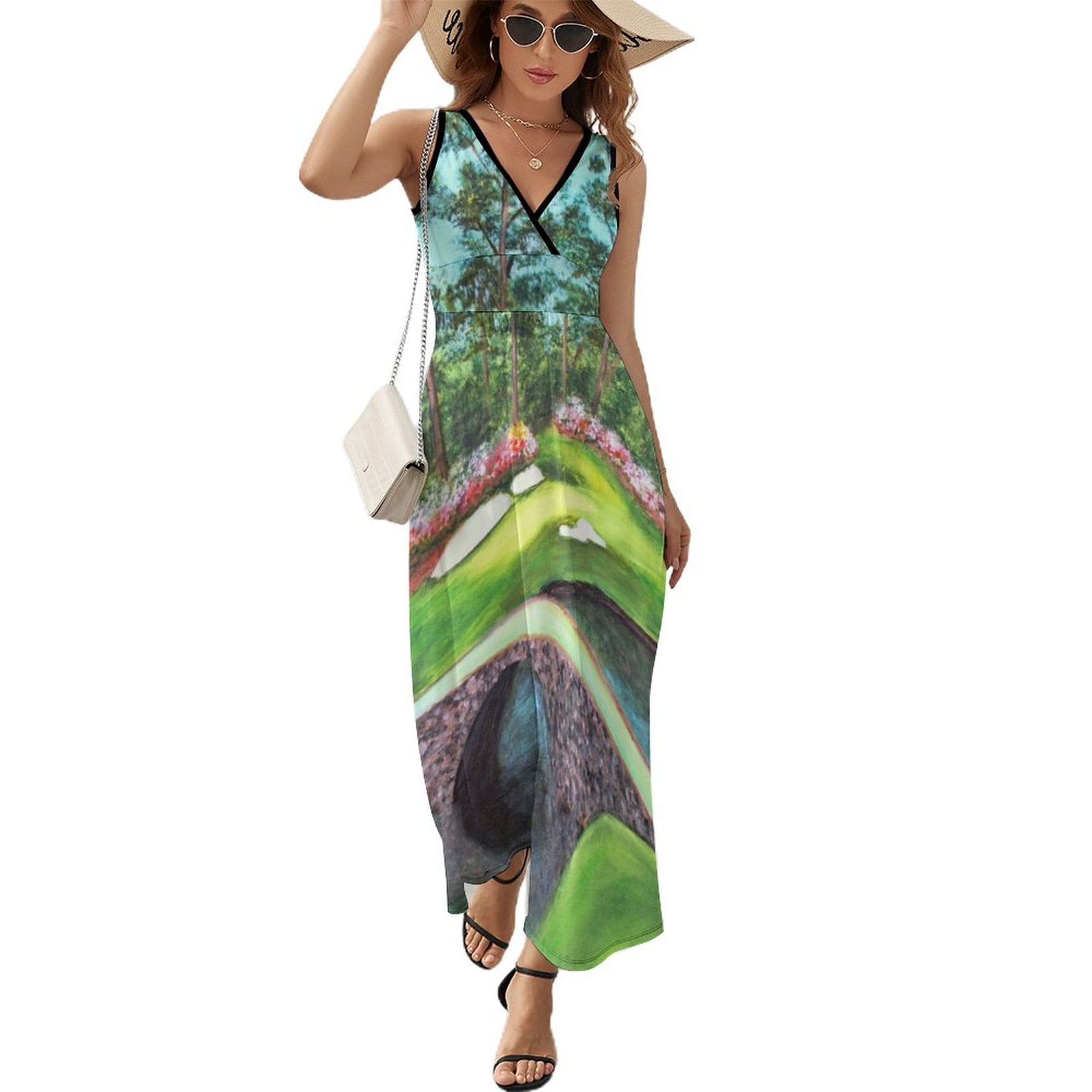 12th Hole At Augusta National Golden Bell Sleeveless Dress wedding ...