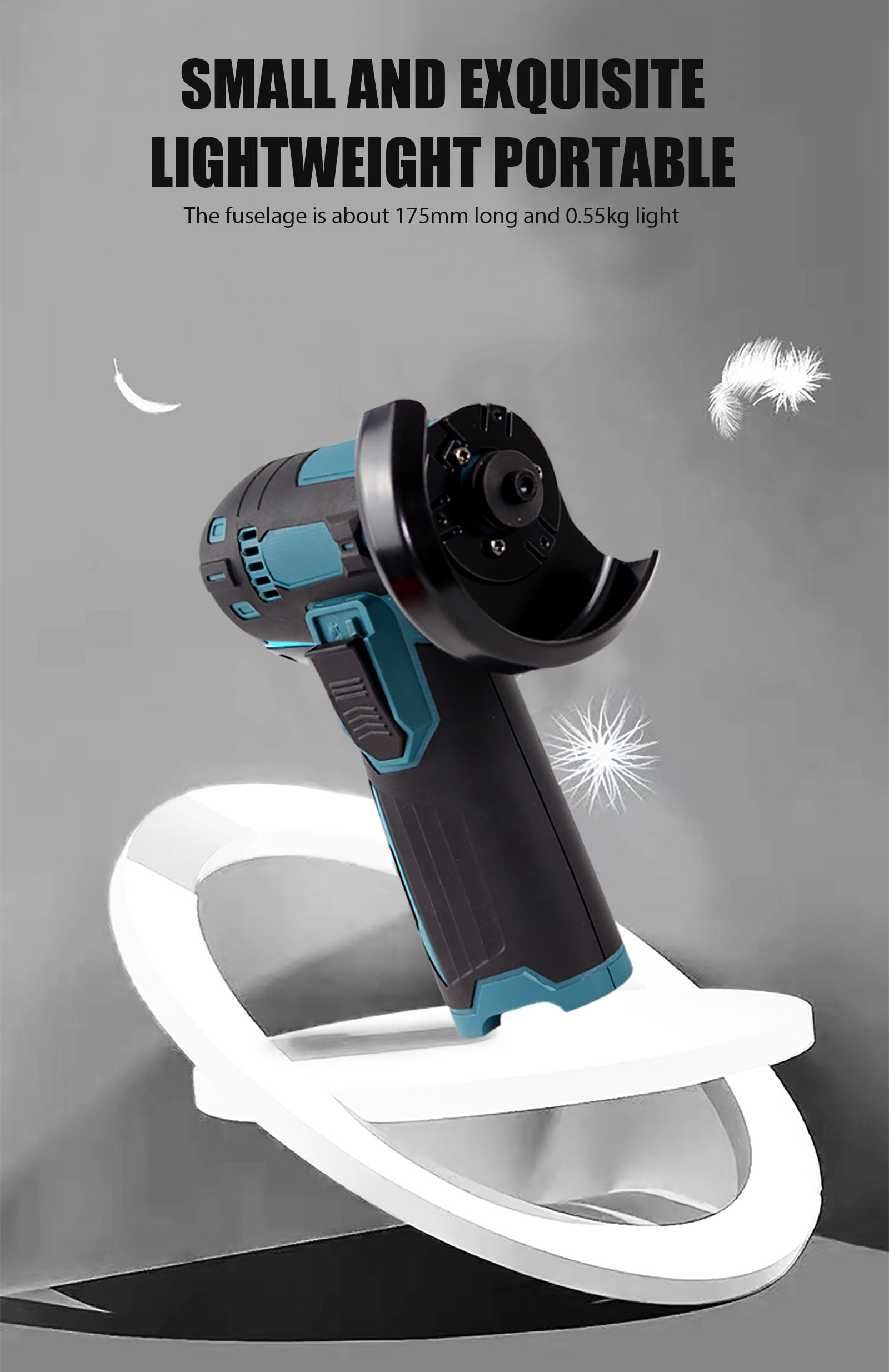 12v 12V Cordless Brush Angle Grinder Kit, Ginding Disc 3 Inch/76mm ...