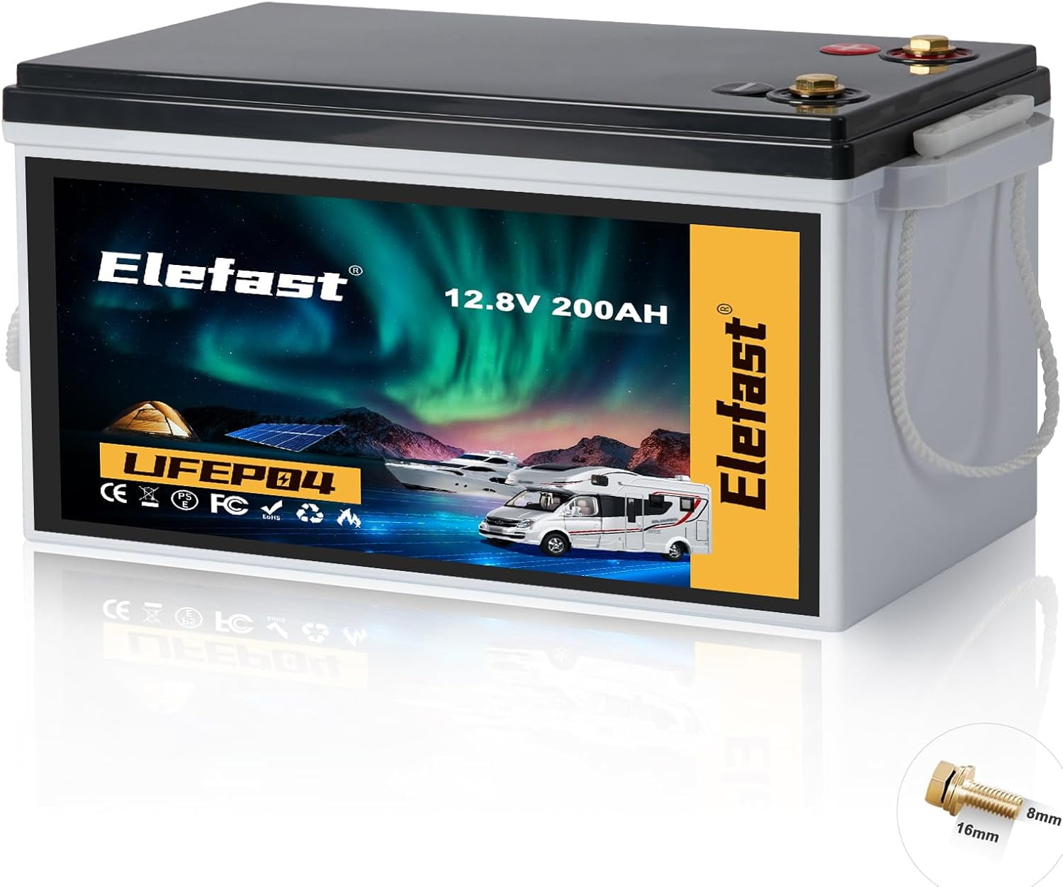 12v 200ah lifepo4 battery Built-in 200A BMS and Bluetooth,12v lithium battery with 2560Wh,20000 ...