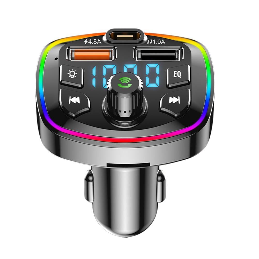 12v/24v Car Charger Mp3 Fast Charge Player Digital Display BT Ambient ...
