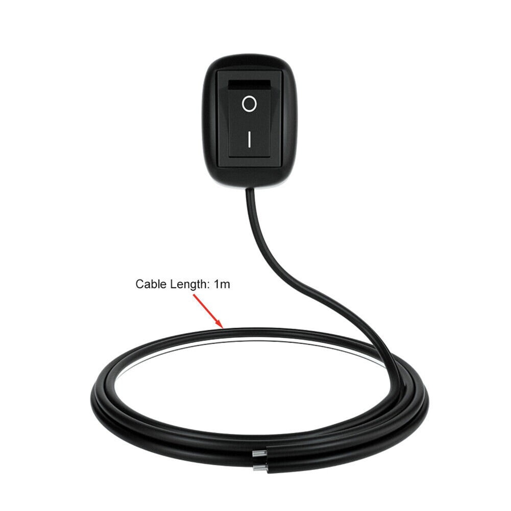 12v Car Modified Sticky Switch With Wire Self-locking Boat-shaped Punch ...