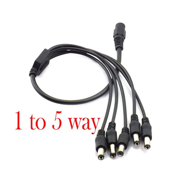 12v DC 1 Female To 2 3 4 5 6 8 Way Male Power Plug Splitter Cable CCTV ...
