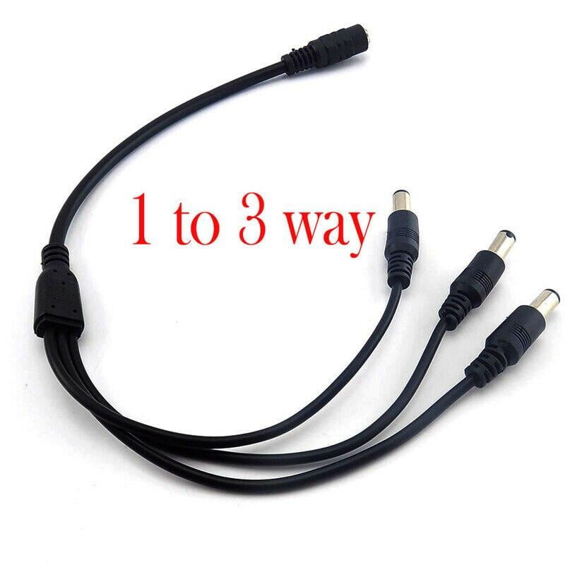 12v DC 1 Female To 2 3 4 5 6 8 Way Male Power Plug Splitter Cable CCTV ...