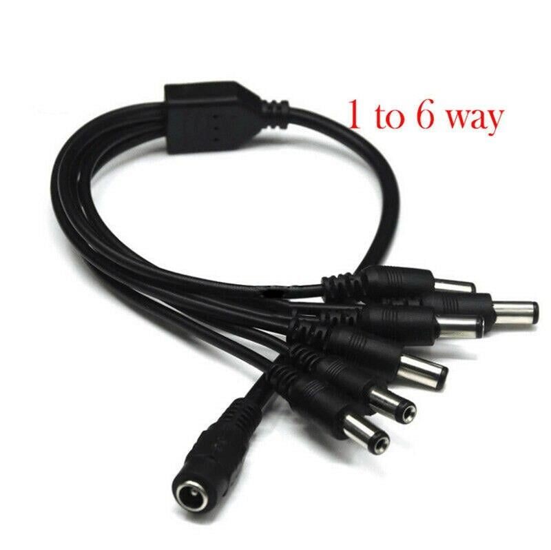 12v DC 1 Female To 2 3 4 5 6 8 Way Male Power Plug Splitter Cable CCTV ...