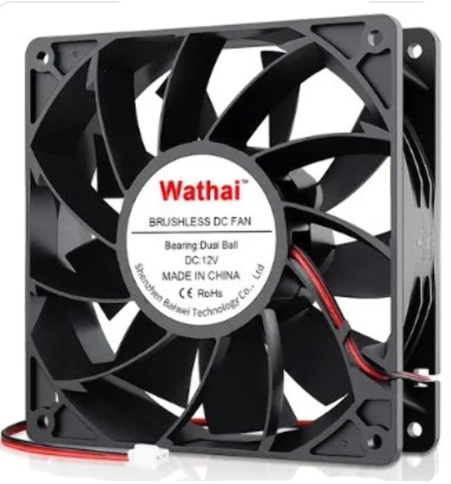 12v Fan, Industrial Cooling Fan High Airflow, 120mm x120 x 38mm 12V ...