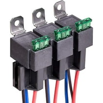 5 Pack 40/30 Amp Waterproof Relay Switch Harness Set - 12V DC 5-Pin ...