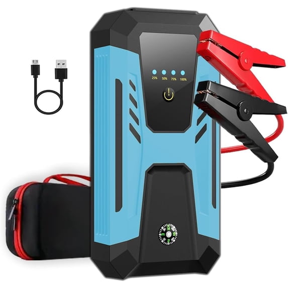 12v Jump Starter for 10.0L Gas/8.0L Diesel, 6000A Peak Car Battery ...