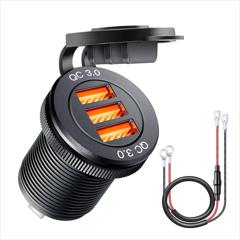 12v plug tomada usb automotiva car power socket PD Type C and QC3.0 USB ...