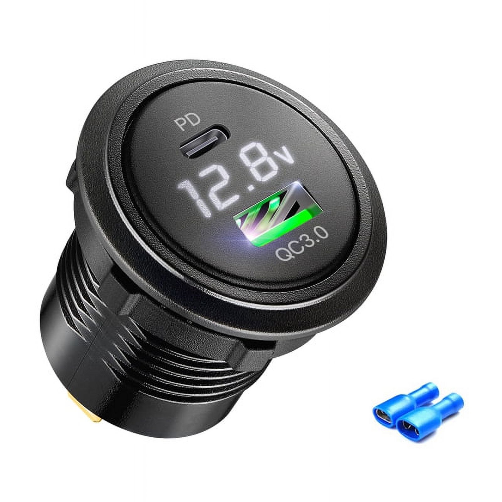 12v usb socket with voltmeter usb c fast charge car charger for bmw e46 ...