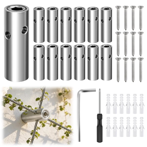 12wire Garden Trellis Kit T316 Stainless Steel Cylindrical Standoffs ...