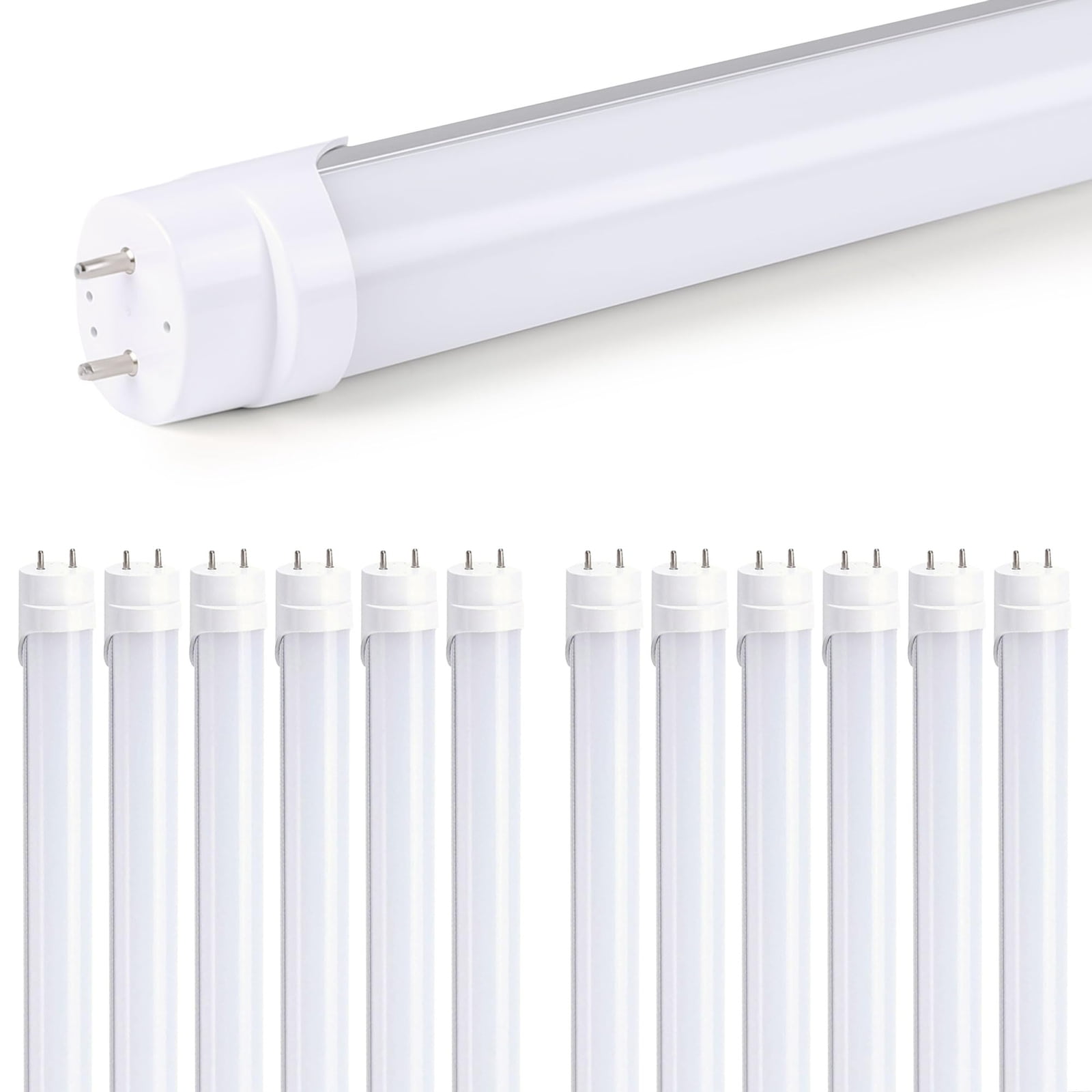 12x 4FT LED Light Tube 6500K Daylight Ballast Bypass Type B Light 18W ...