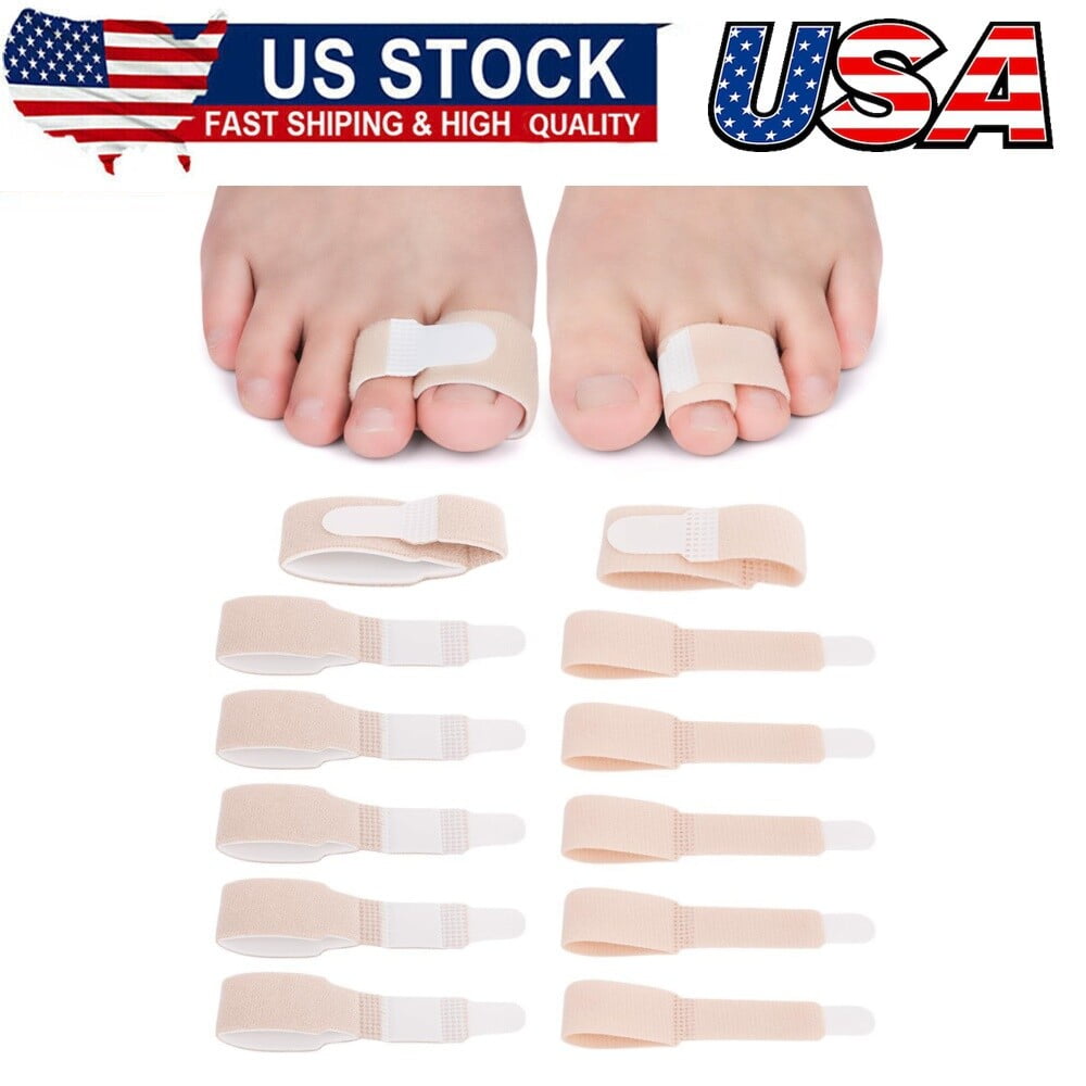 12x Fabric Hammer Toe Corrector,Reusable Broken Toe Protectors Buddy ...