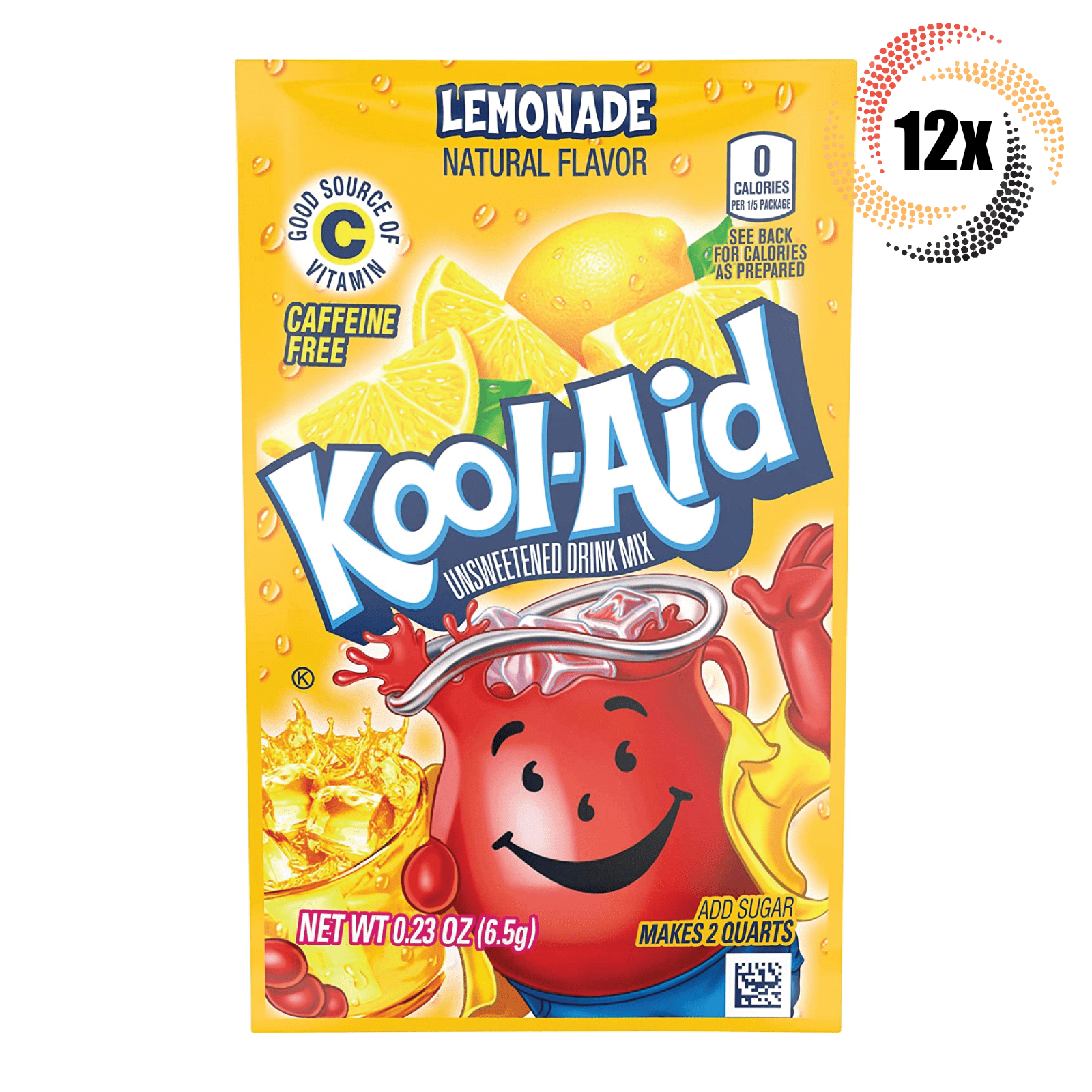 12x Packets Kool-Aid Lemonade Caffeine Free Soft Drink Mix | Fast ...
