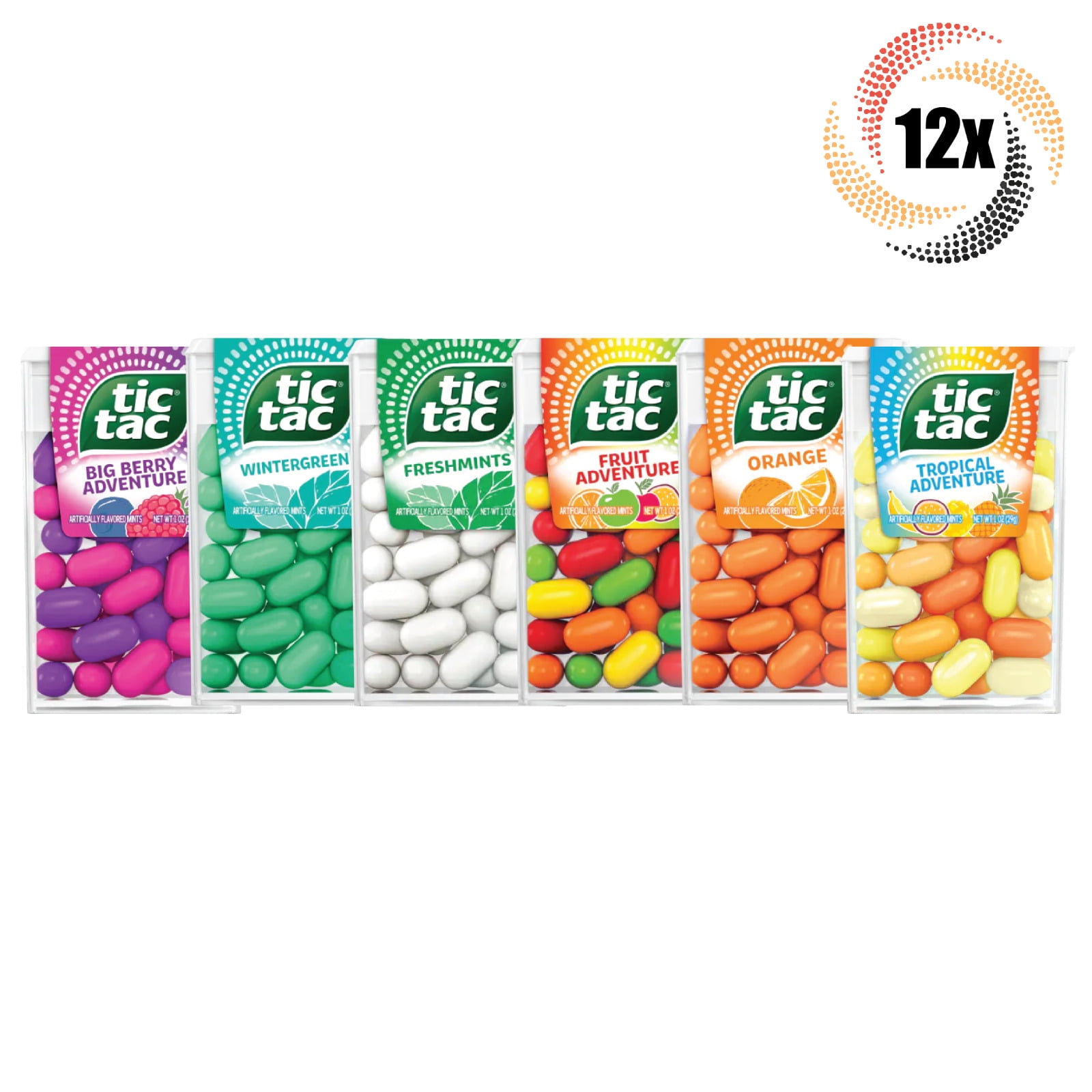 12x Packs Tic Tac Variety Assorted Flavor Mints - 1oz - Mix & Match ...