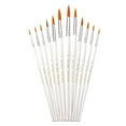 12x Paint Brush Set Oil Watercolor Acrylic Paint Brushes Artist ...