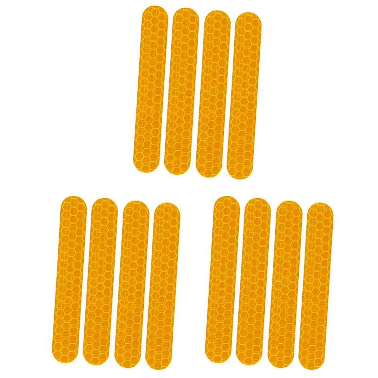 12x Reflective Stickers Waterproof Warning Strip Night Reflective ...