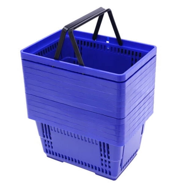 12x Shopping Baskets With Handles Retail Store Supermarket Baskets ...