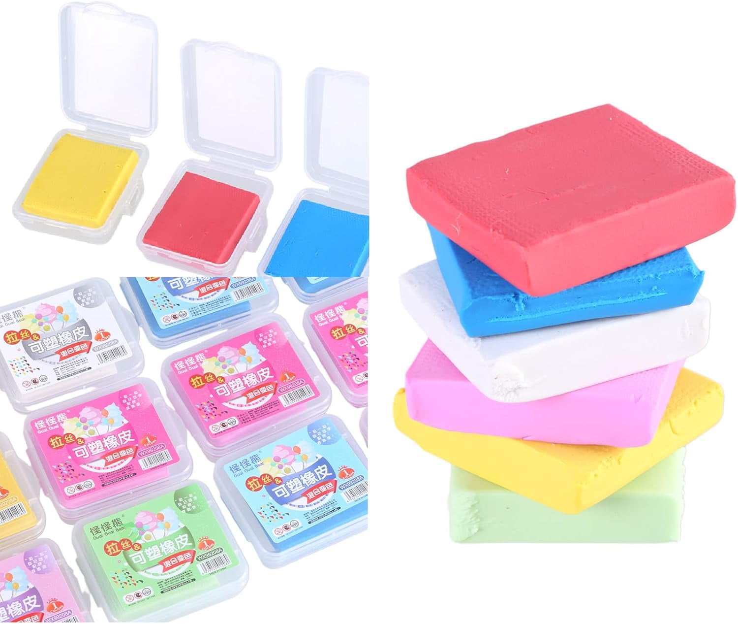 12x Soft Kneaded Eraser Set for Artists - Drawing and Art Putty Erasers ...