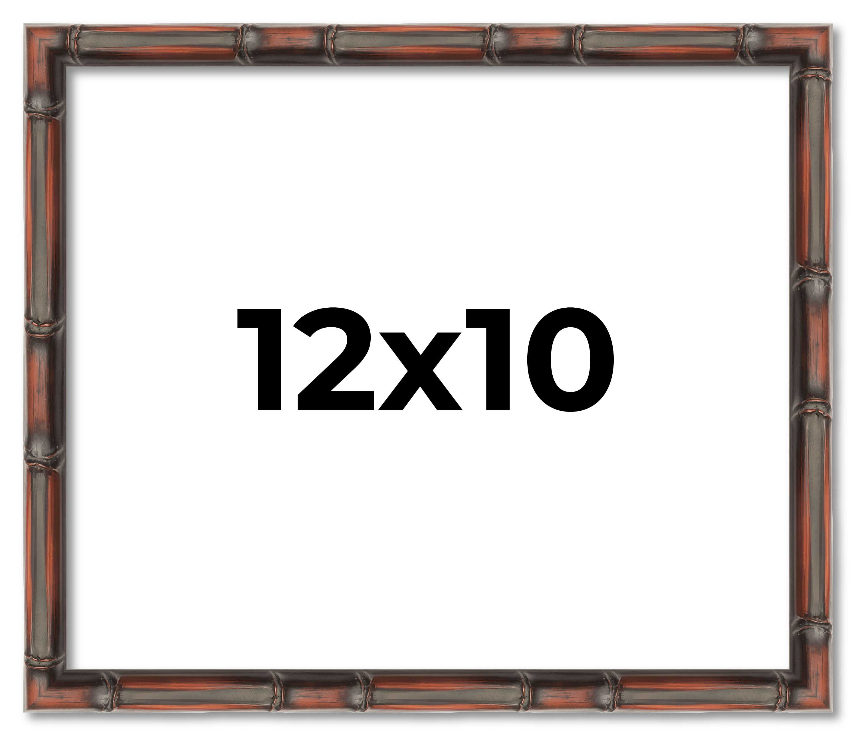 12x10 Frame Brown Bamboo with Dark Coffee/Walnut Finish | Solid Wood ...