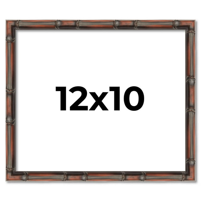 12x10 Frame Brown Bamboo with Dark Coffee/Walnut Finish | Solid Wood ...