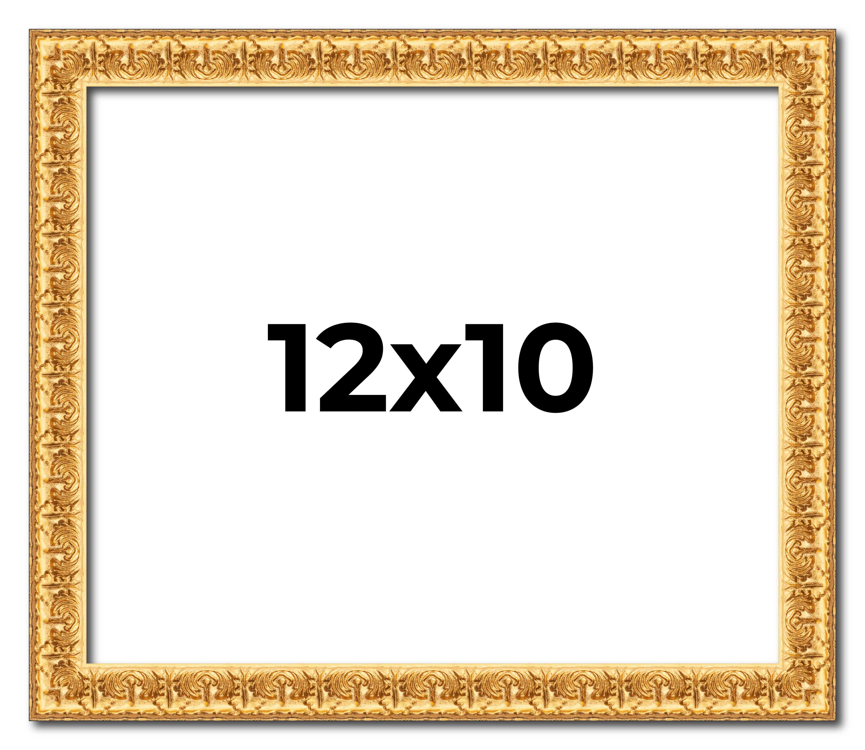 12x10 Frame Gold Real Wood Picture Frame Width 1 inches | Interior ...