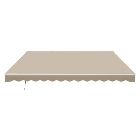12x10 Retractable Awning Patio Cover, Manual Crank, UV Water Resistant ...