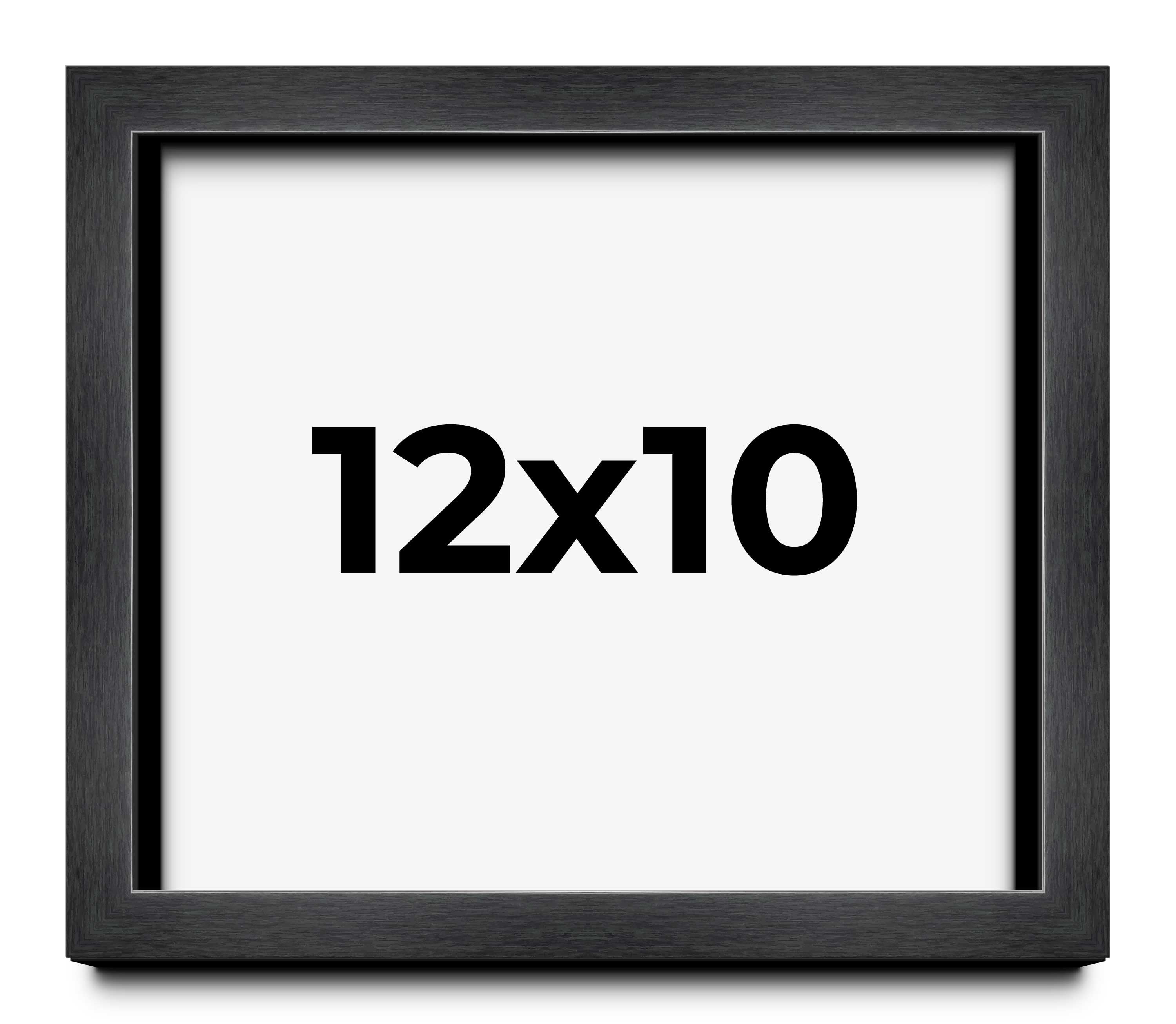 12x10 Shadow Box Frame Grey Charcoal Black | 0.875 Inches Deep | Wood ...
