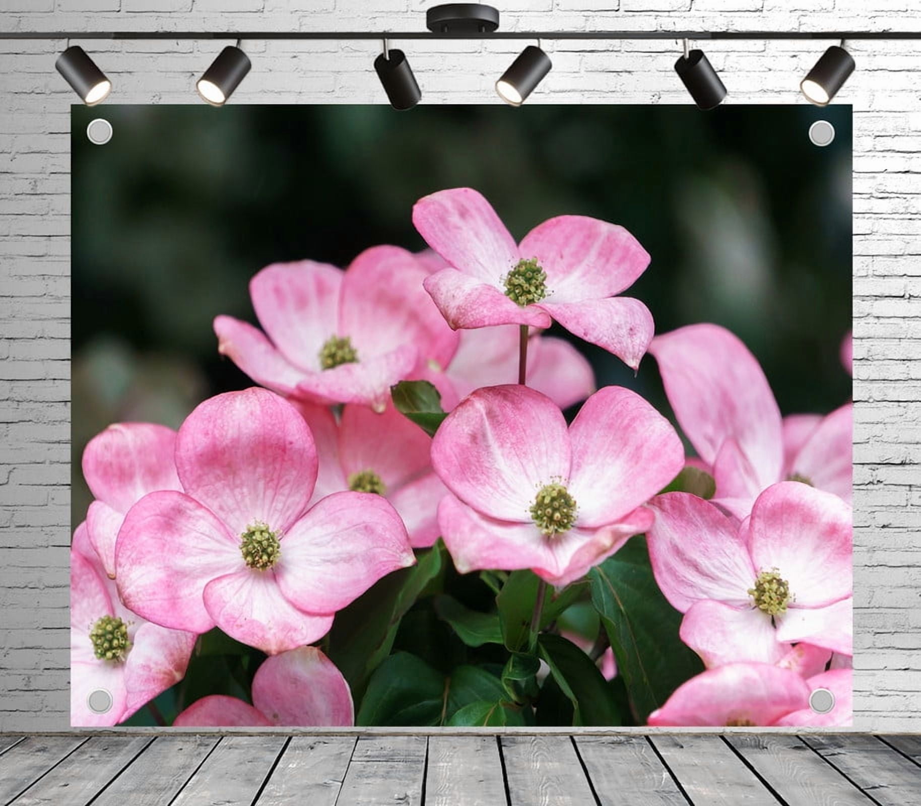 12x10ft Floral Backdrop Pink Dogwood Flower Cluster Photo Backdrop ...
