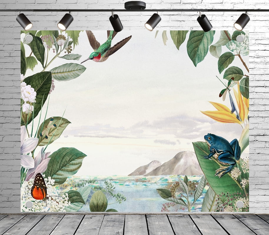 12x10ft Floral Backdrop Tropical Wildlife Photo Backdrop Photography ...