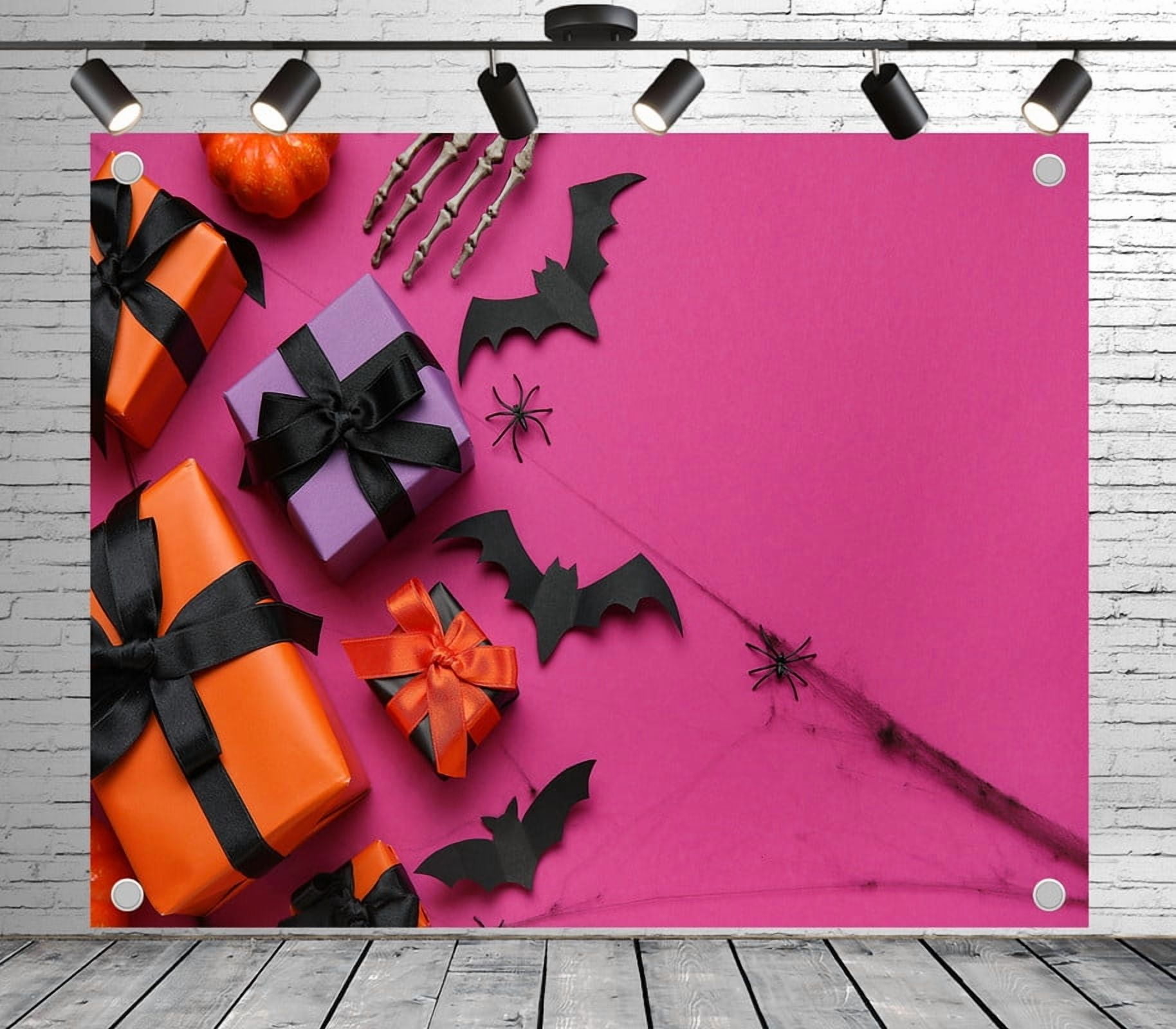12x10ft Halloween Backdrop Gift Boxes Bats Photo Backdrop Festive ...