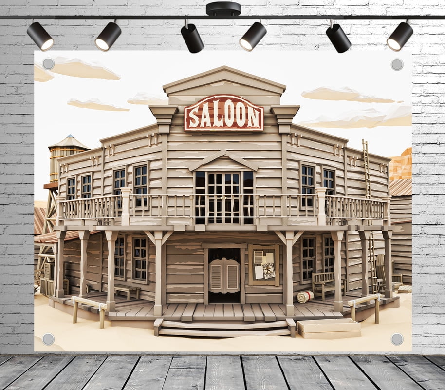 12x10ft Rustic Backdrop Saloon Building Photo Backdrop Western ...
