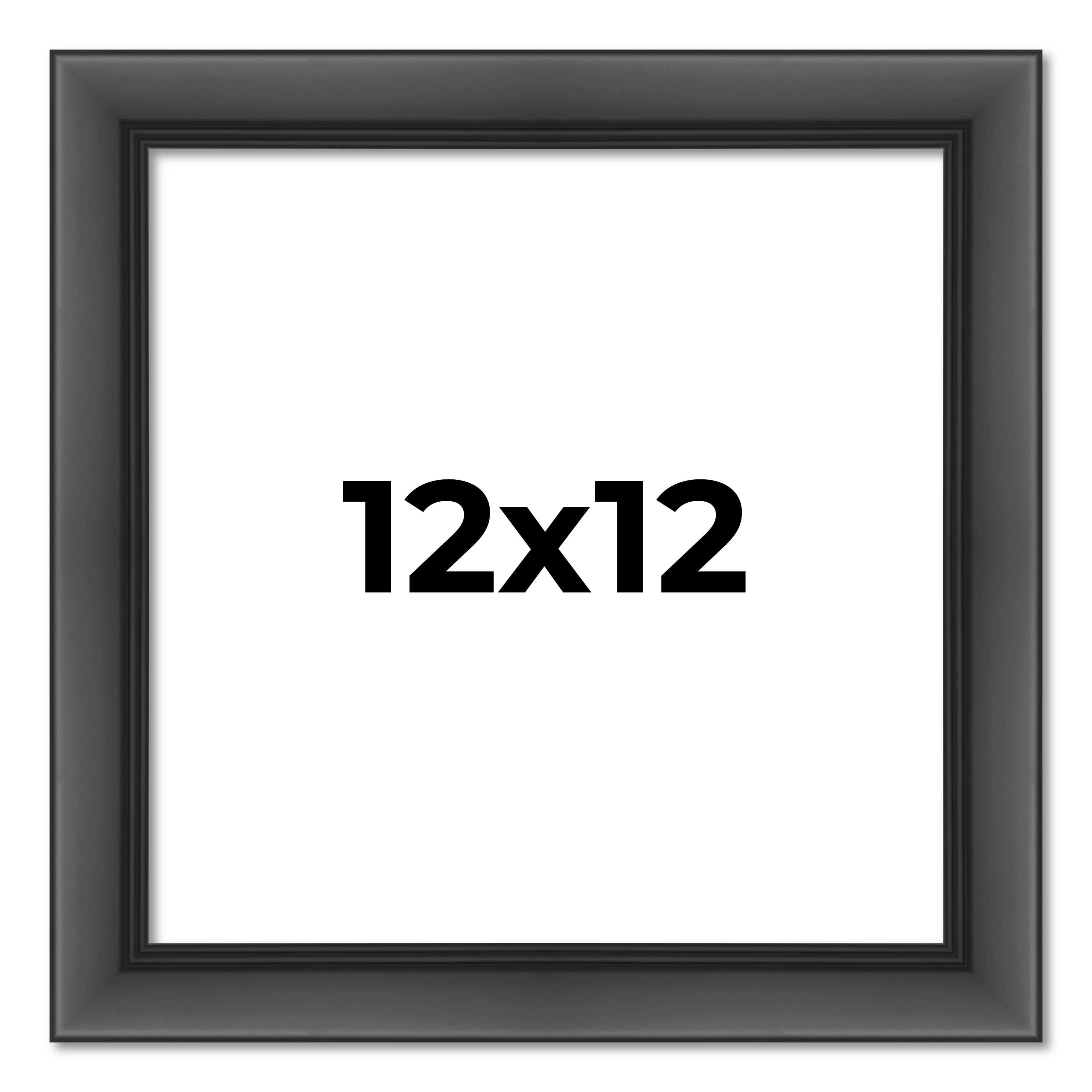 12x12 1.25" 'SoHo Onyx' Black Solid Wood Frame - Great for Posters ...