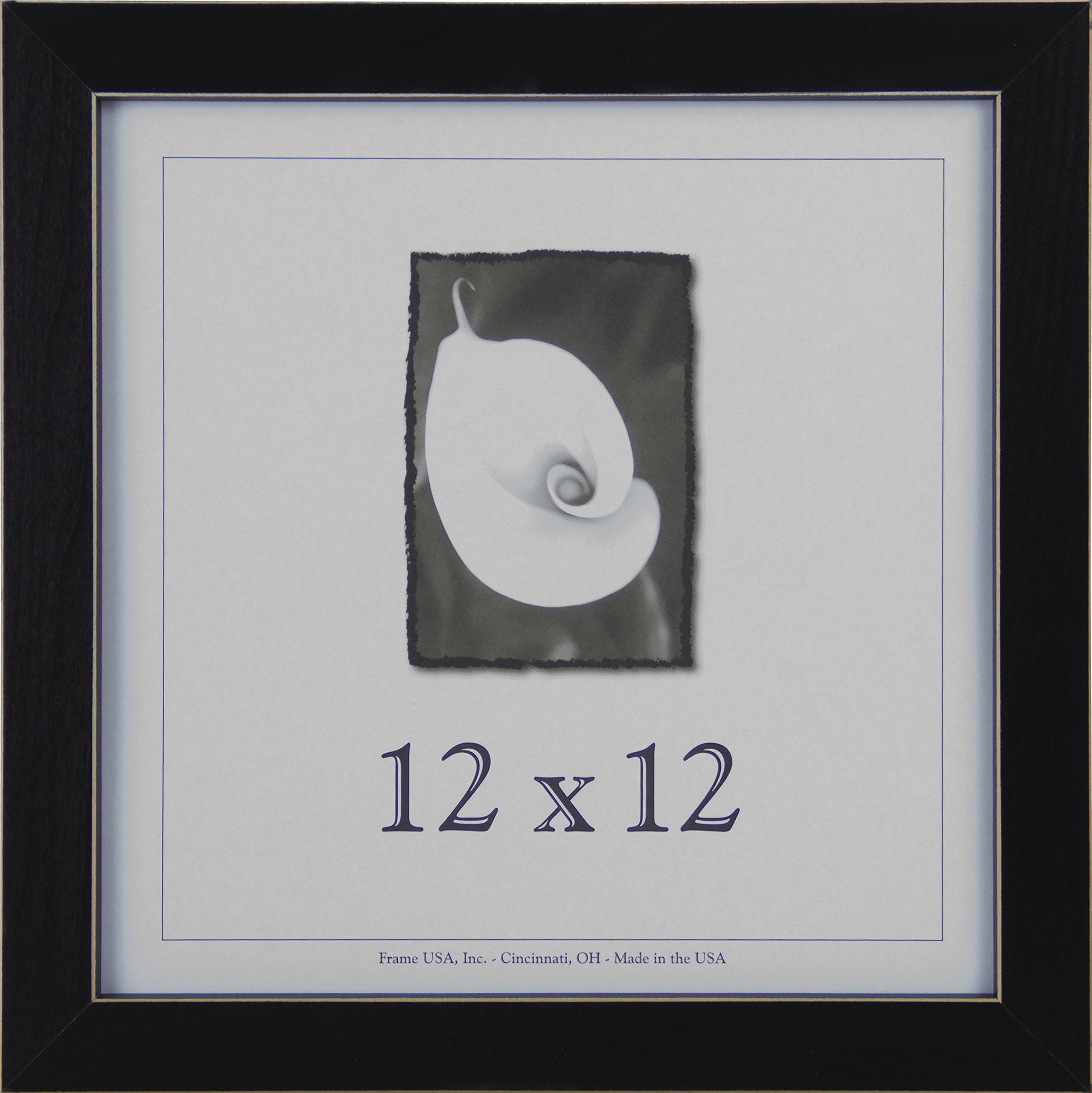 12x12 Black Picture Frame with Clean Cut Edge - Walmart.com