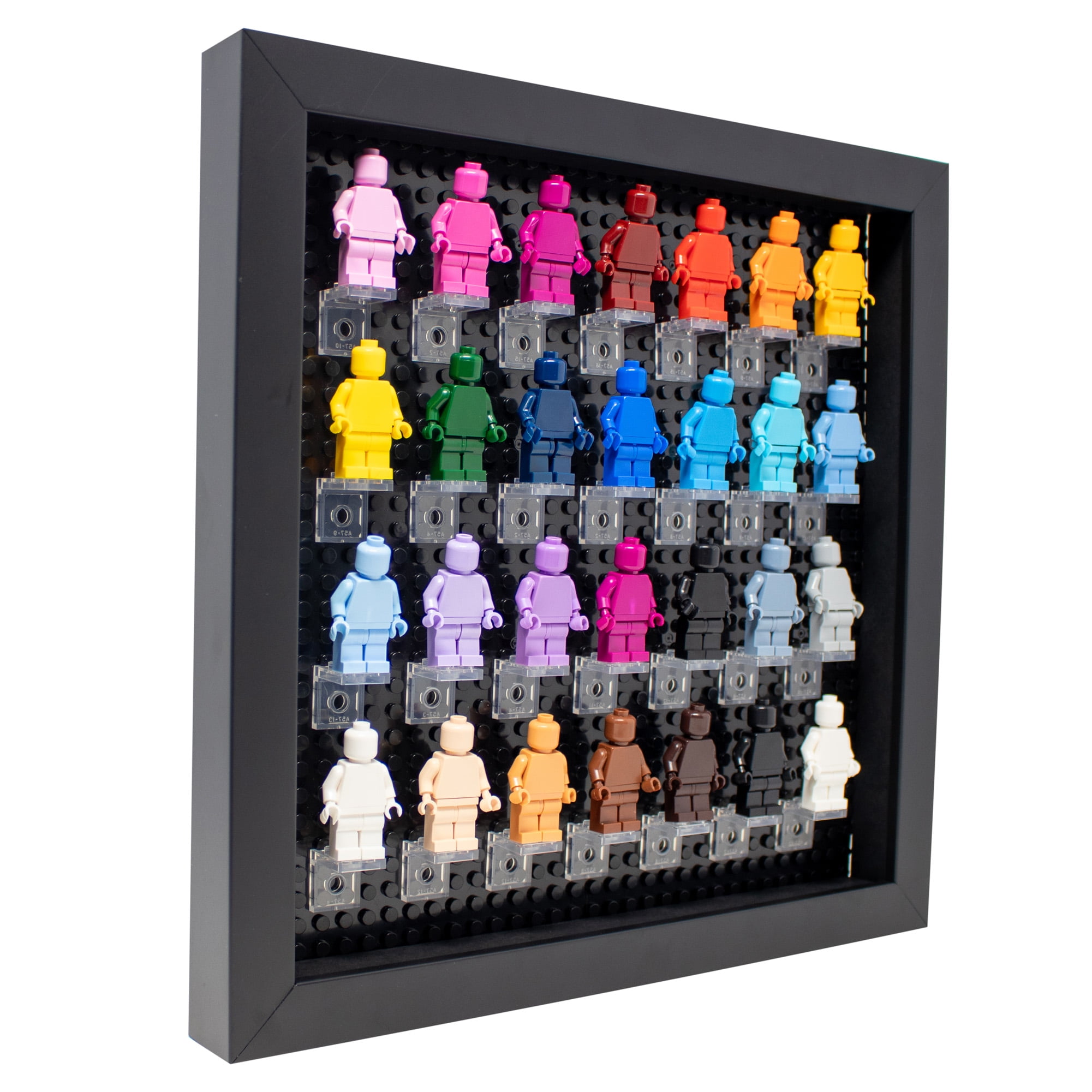 10x10 Black Wood Shadow Box Display Case Frame for Block Figures ...