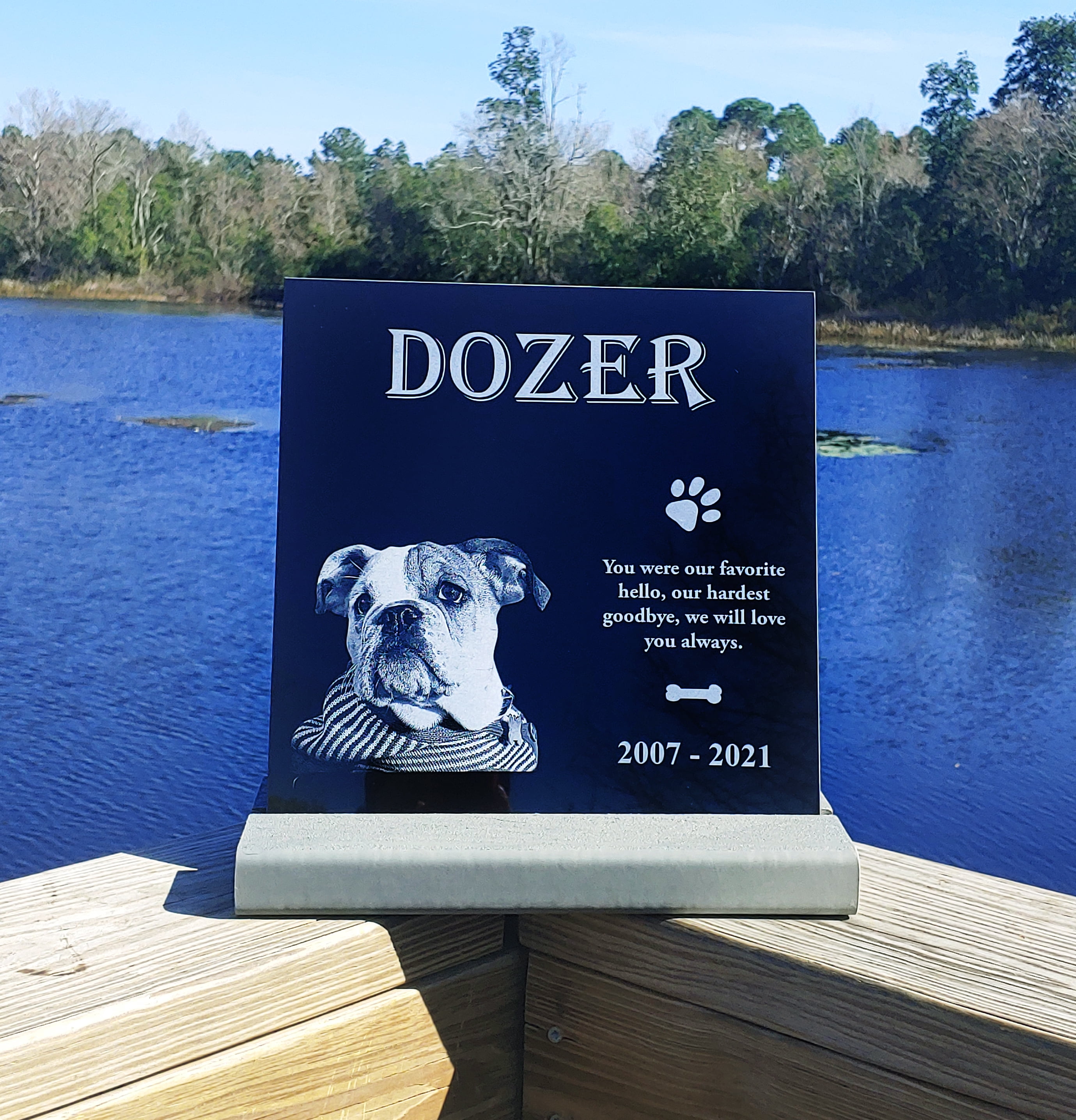 12x12 Dog Tombstone, cat headstone, memorial for your dear pet ...