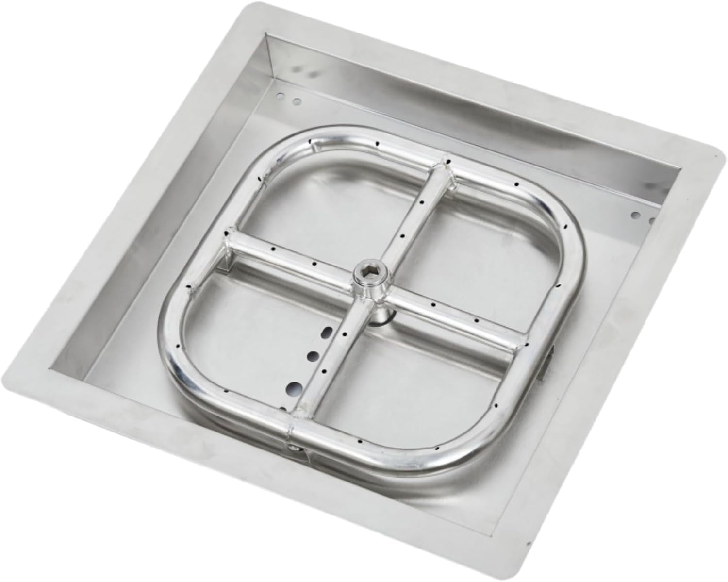 12x12 in Drop in Fire Pit Burner Kit, Stainless Steel Fire Pit Kit with ...