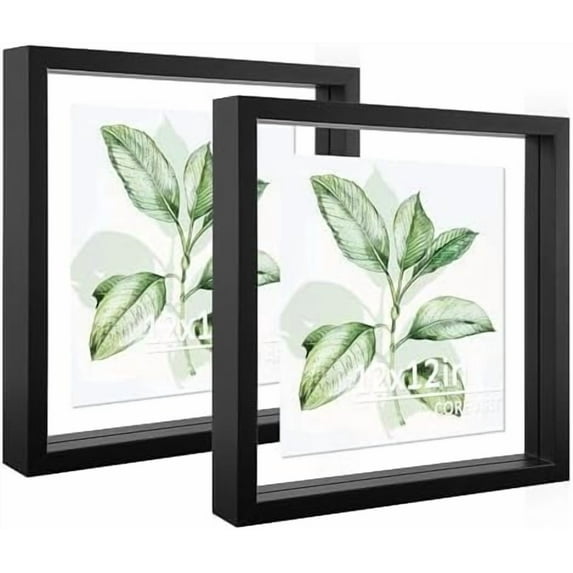 12x12 Floating Picture Frame Set of 2,Double Plexglass Floating Frame ...