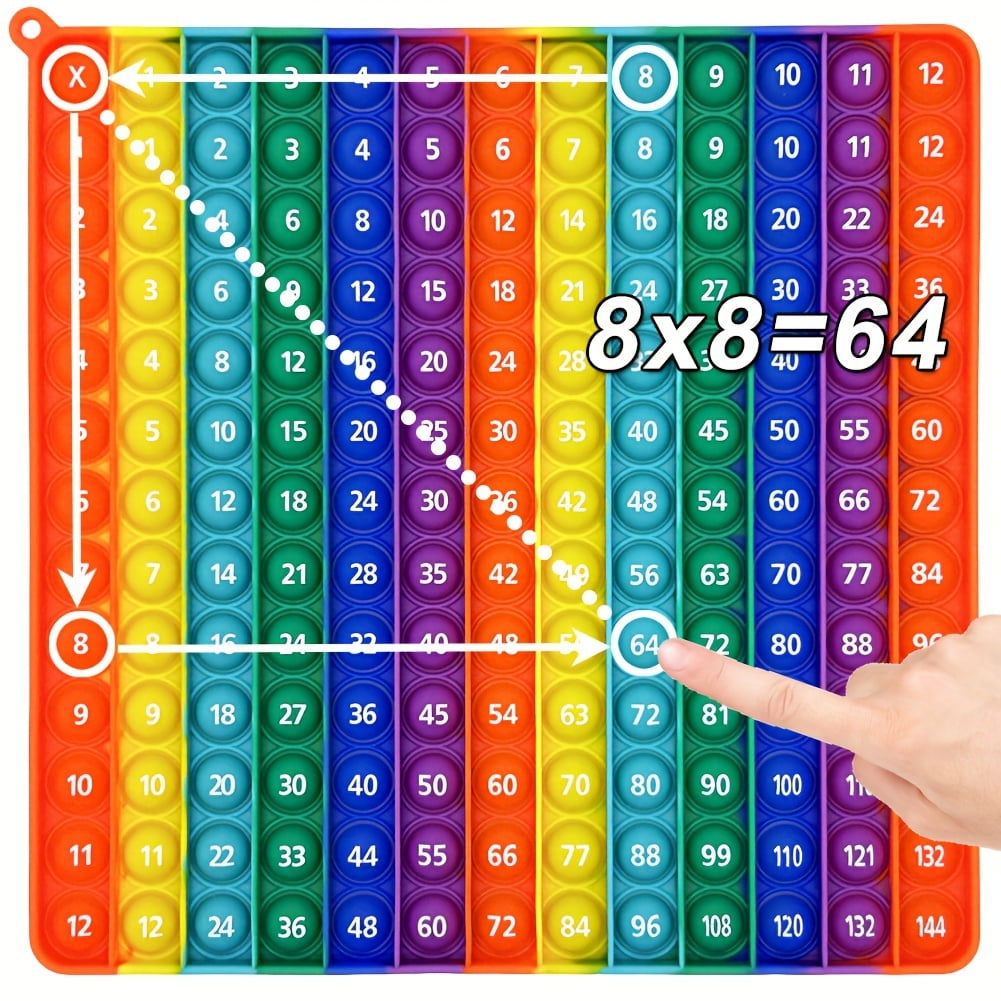 12x12 Multiplication Game Pop Toys, Math Learning Education Toy ...