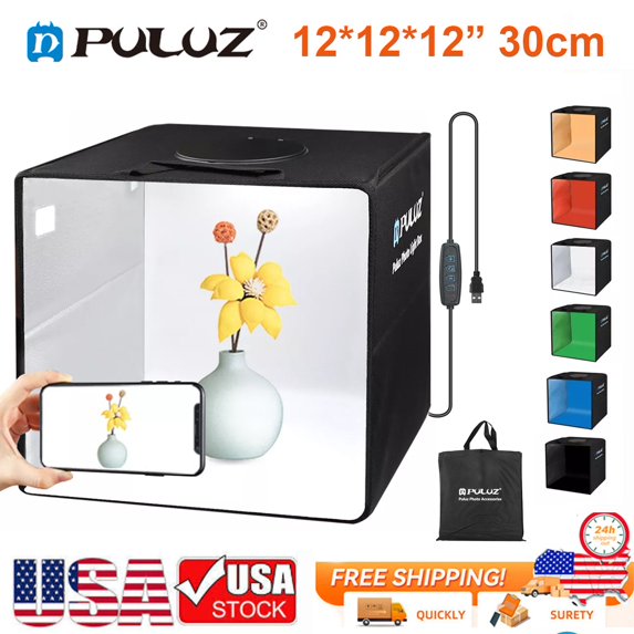12x12" PULUZ Mini Photo Studio Light Box, Photography Shooting Tent 2 ...