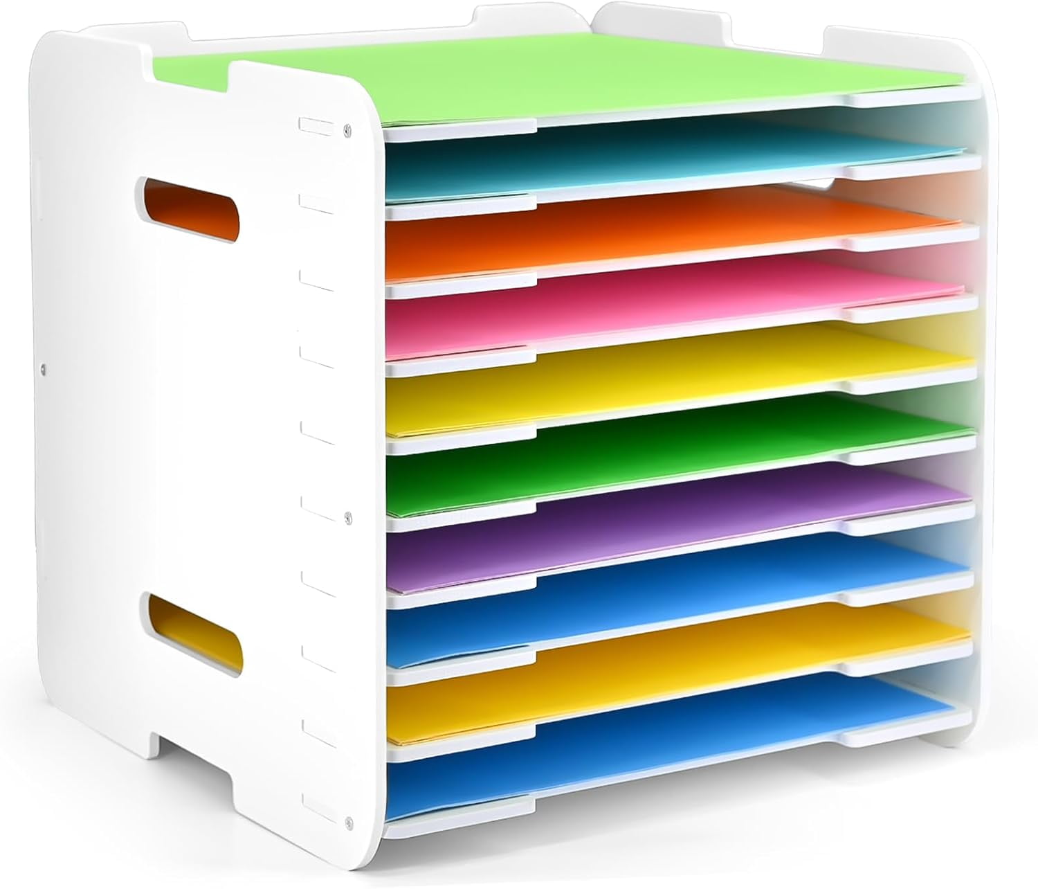 12x12 Paper Organizer, 10-Tier Scrapbook Paper Storage, Stackable ...