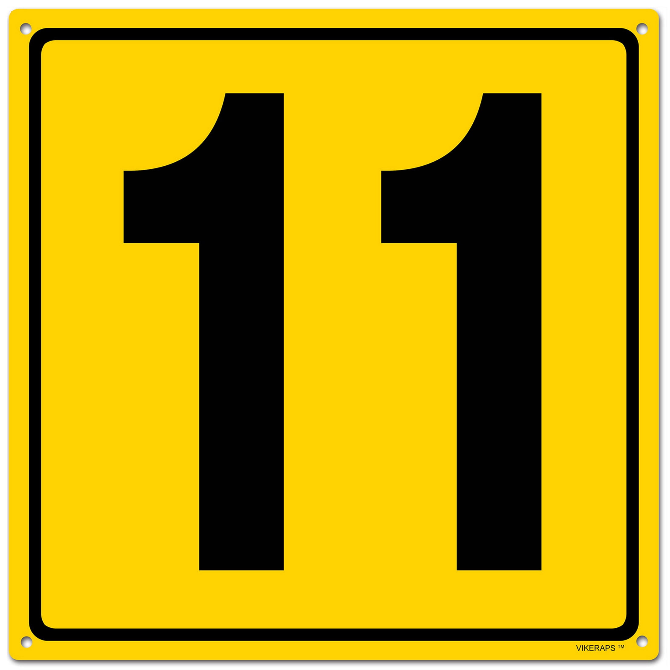 12x12" Parking Lot Number 11 Sign - High-Intensity Grade Aluminum ...