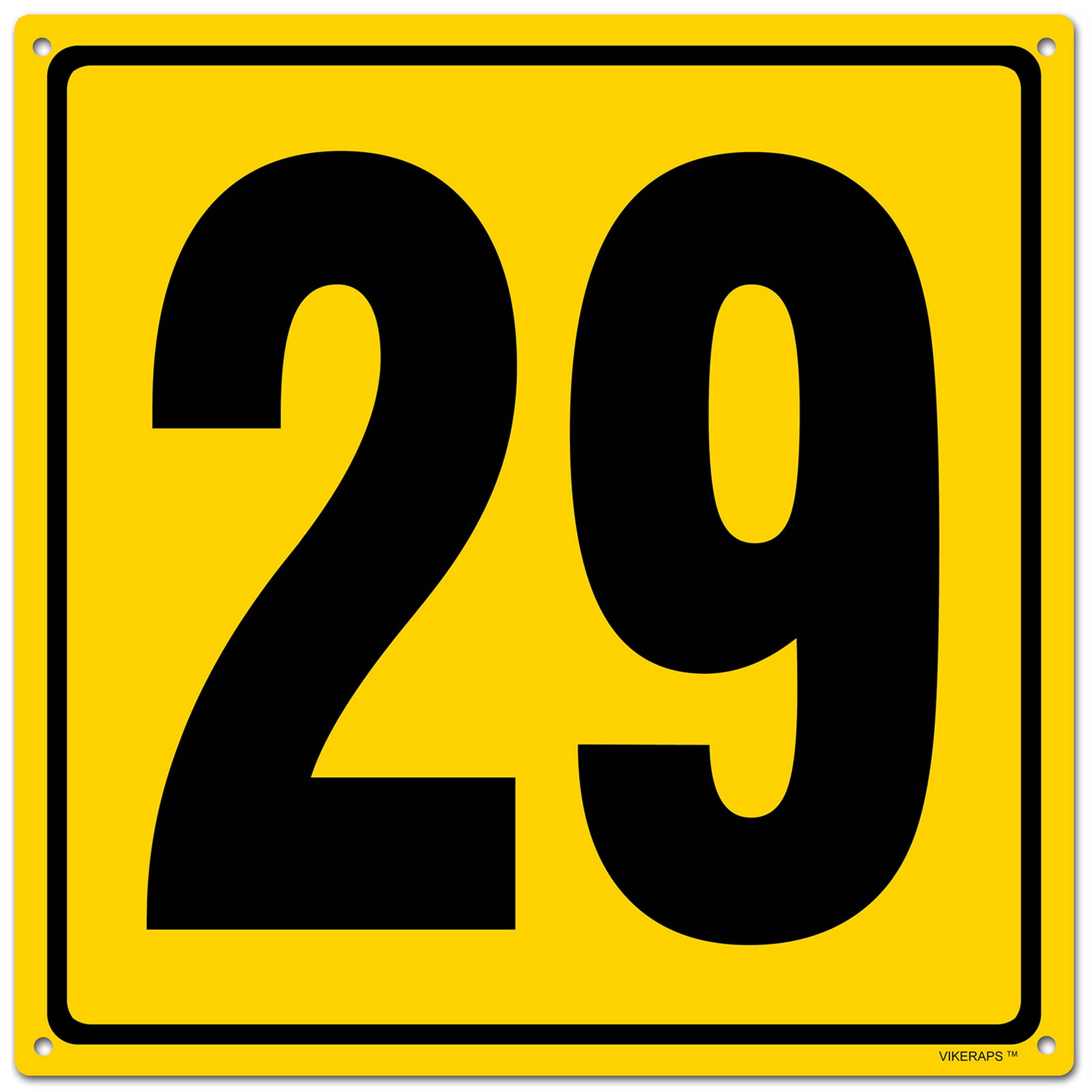 12x12" Parking Lot Number 29 Sign - High-Intensity Grade Aluminum ...
