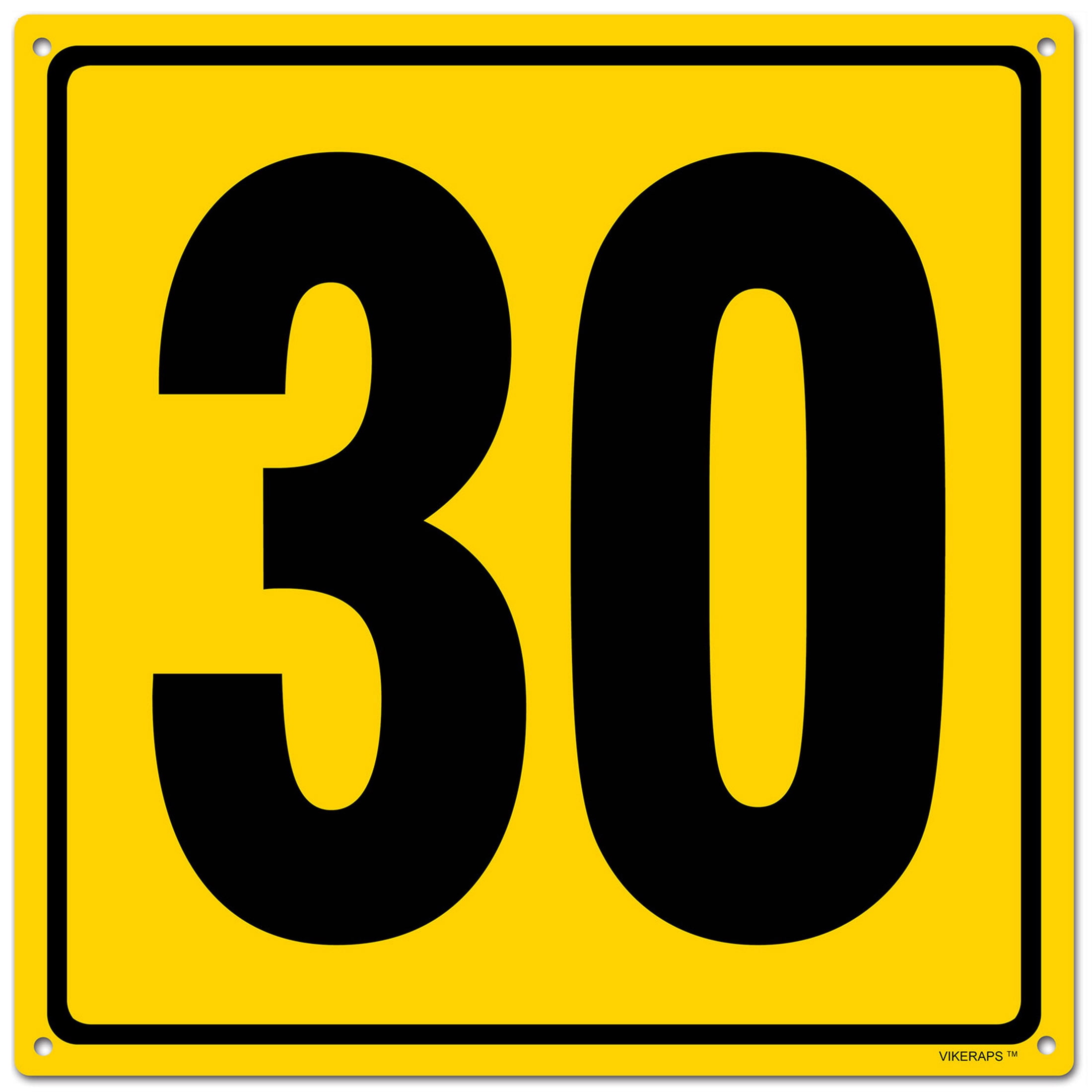 12x12" Parking Lot Number 30 Sign - High-Intensity Grade Aluminum ...
