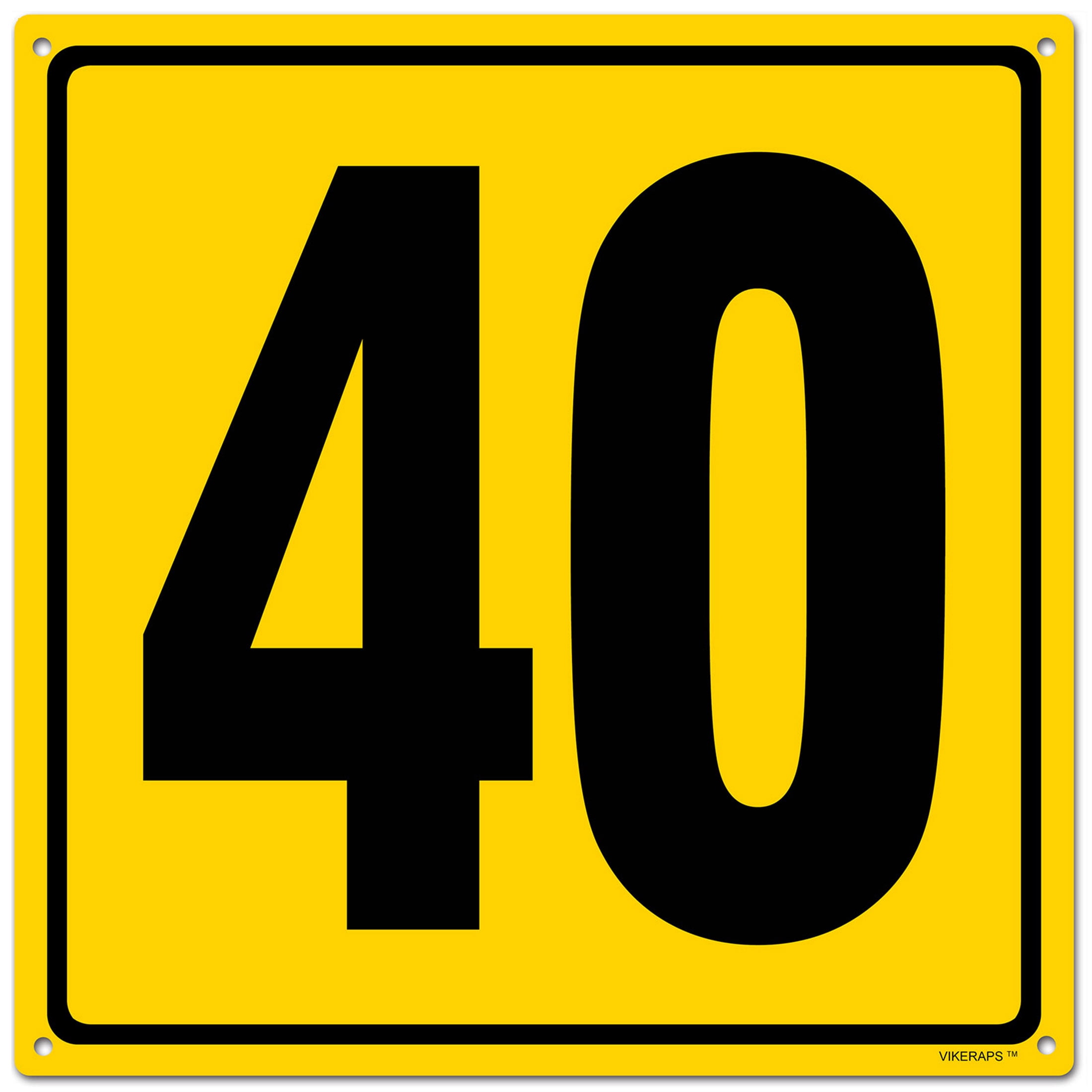 12x12" Parking Lot Number 40 Sign - High-Intensity Grade Aluminum ...